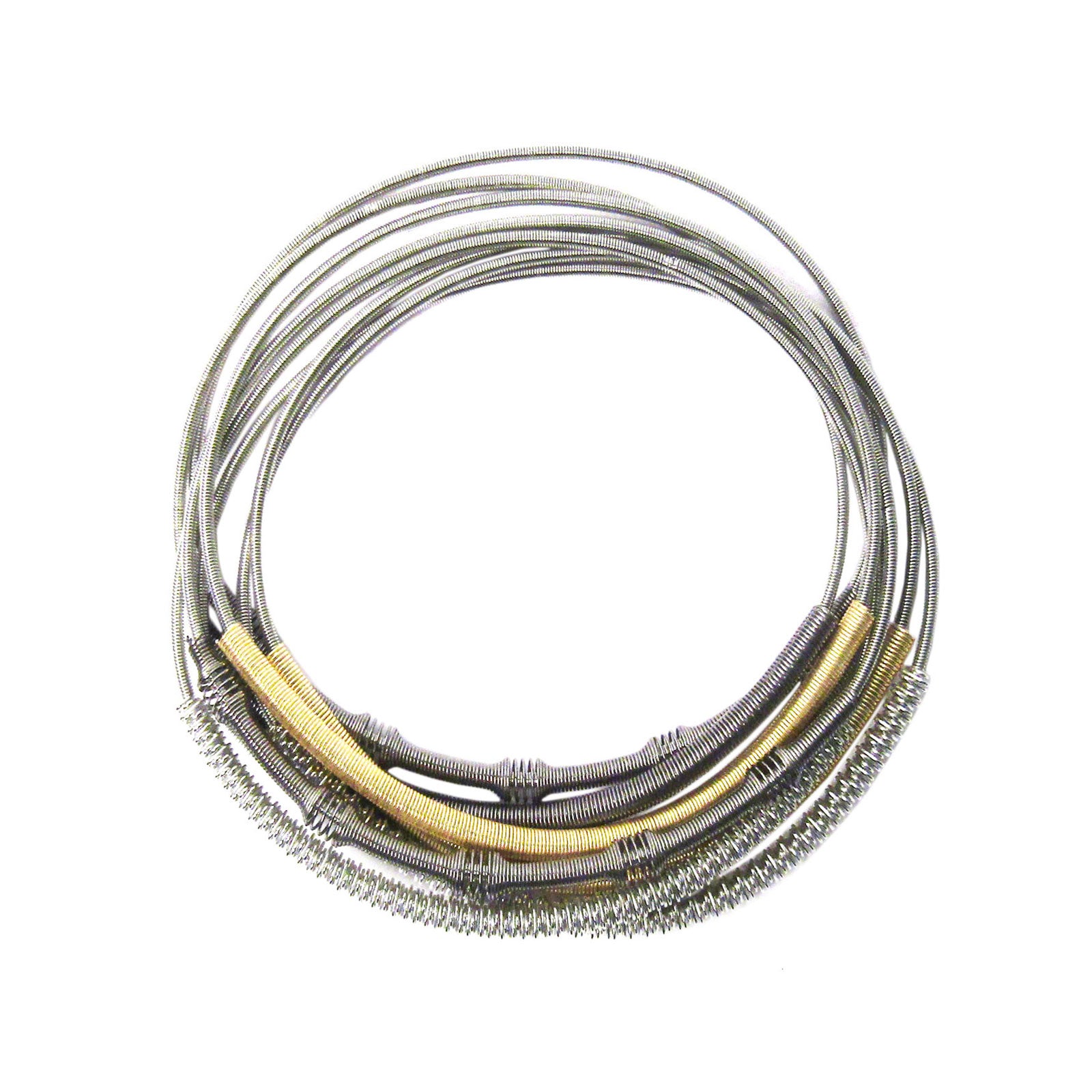 Handcrafted Stack Of Multi Color Piano Wire Bracelet – TigerLilyBloom™