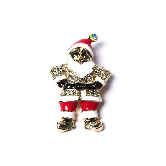 Holiday Santa Claus Pave Brooch – TigerLilyBloom™