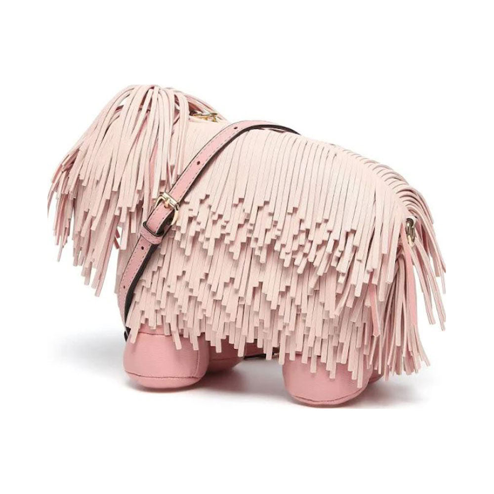 Cut Pink 3D Shaggy Tassel Dog Crossbody Bag – TigerLilyBloom™