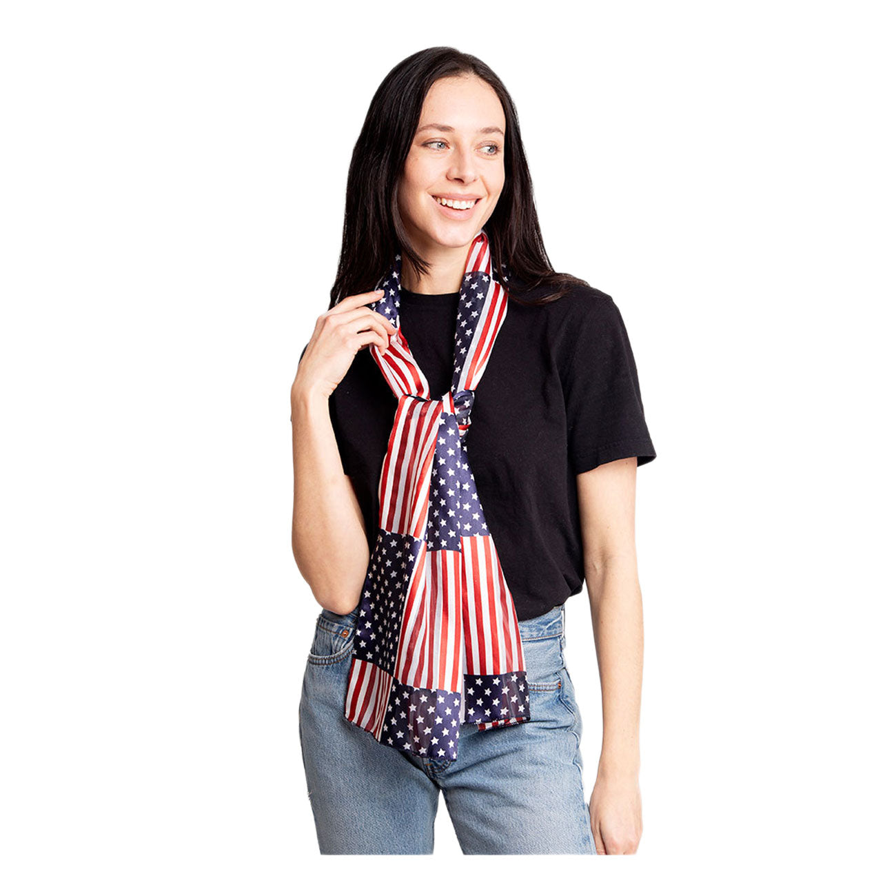 Multi Color American USA Flag Print Scarf – TigerLilyBloom™