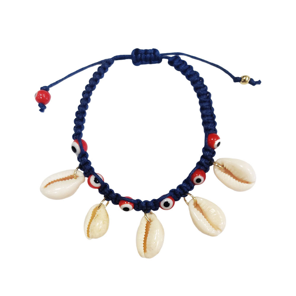 Evil Eye Puka Shell Bracelet – TigerLilyBloom™
